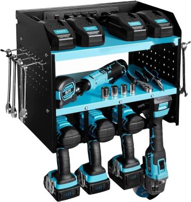中国 ワイヤレス ツール ストレージ ガレージ 組織用 電力 ツール ラック ペグボード アクセサリー ホールダー 販売のため