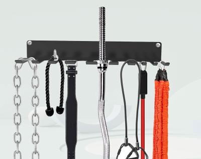 Cina ISO9001 Rohs CE Rack di palestra montato a parete per fasce di resistenza e supporto di stoccaggio Barbells in vendita