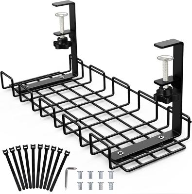 Китай Дизайн высокой емкости Clip-On Mesh Cable Management Tray для стоячих столов под столом продается