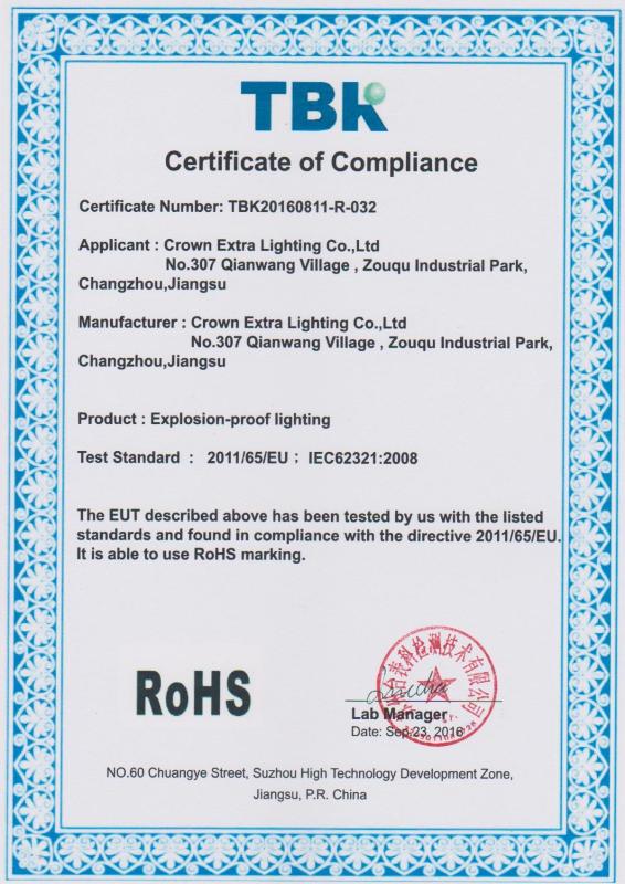 ROHS - crown extra lighting co. ltd
