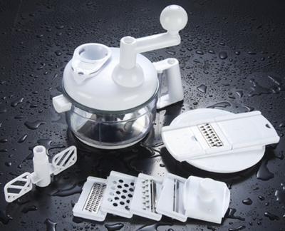 Cina White Kitchen multifunctional Aid tools vegetable slicer Grater with plastic handle in vendita