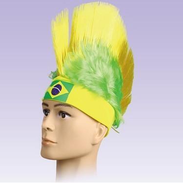 Cina 135 g / pc Fan Wig 56cm x 21cm 2014 World Cup Brazil Souvenirs in vendita