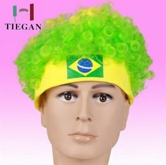 Cina 2014 World Cup Brazil Souvenirs Fan Wig With 75 g / pc , 56cm x 21cm in vendita