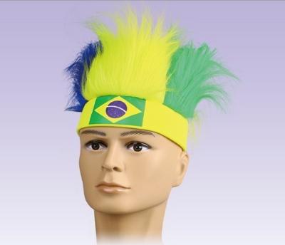 Cina Fan Wig For 2014 World Cup Brazil Souvenirs For Women / Men in vendita