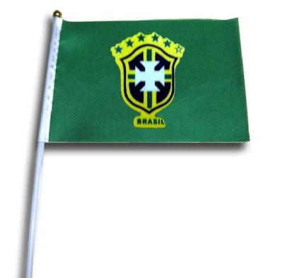 Cina 14cm x 21cm Fan Flag With Plastic Stick 30cm For 2014 World Cup Brazil Souvenirs in vendita