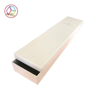 China Caixa de presente longa branca pura luxuosa do papel do ofício para o empacotamento de Braclet à venda