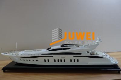China Model Color Based on The Rendering Customized Luxury Yacht Scale Model Maker JW-05 Display Model with Exquisite Base for sale