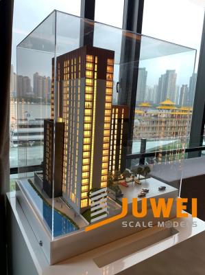 China Display Scale Building Model with Acrylic Cover and Exquisite Base JW-76 10 Projects Per Month 1 100/1 200/1 300 for sale