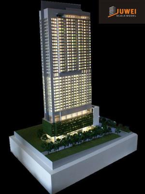 China 3D Plastic Architectural Scale Model of Commercial Building JW-166 for in 1 200 scale for sale
