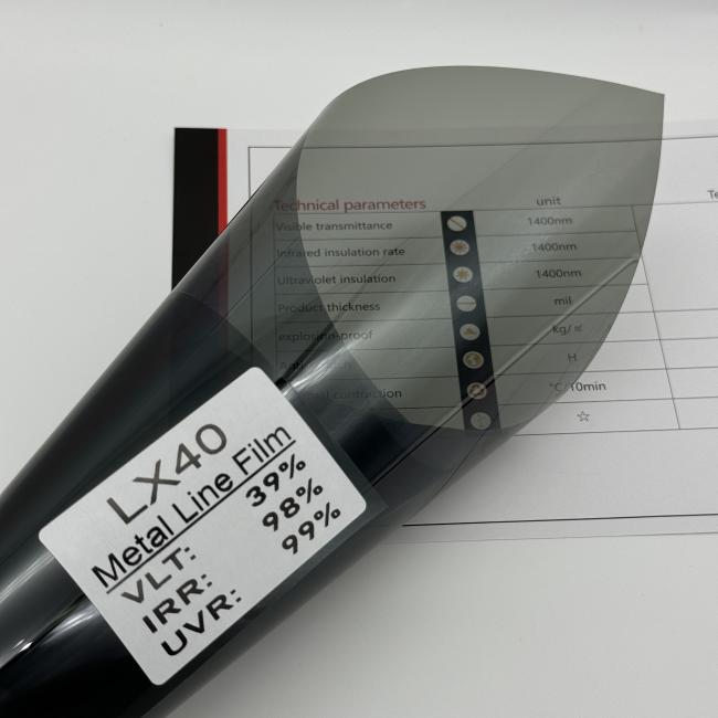 Comparison showing LX40 film heat rejection properties