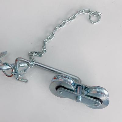 Cina Sistema bianco dei rulli della teleferica della banana dello zinco con cuscinetto a sfera resistente a catena D64mm in vendita
