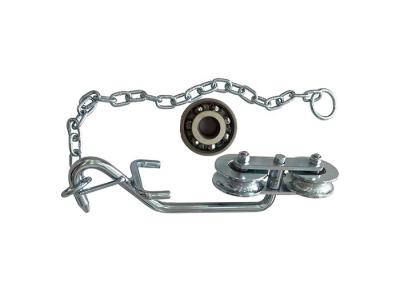 Cina puleggia del rullo del carrello dell'azienda agricola della banana della teleferica dell'argento dello zinco dell'acciaio del ferro di 56mm-64mm in vendita