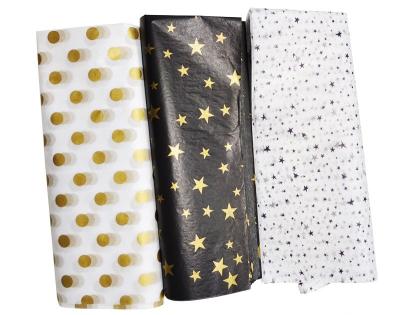 Chine Papier de soie pliable pour emballage cadeau avec impression dorée et matériaux recyclés à vendre