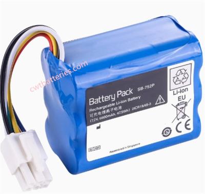 China NIHON-KOHDEN SB-752P 7.2V 6600mAh Compatible Lithium Ion Battery Replacement for SVM-7501 SVM-7500 SVM-7600 Medical  for sale