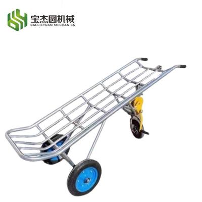 China Dead Pig Trailer Farm Pig Cart Animal Carcass Handling Transfer Vehicle for sale