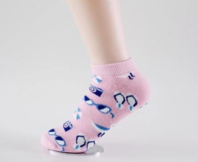 Cina Il modo adorabile dei calzini/donne di lunghezza della caviglia del carattere colpisce con forza i calzini rosa del cotone di colore in vendita