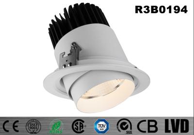 Cina Il punto interno bianco ribaltabile regolabile rotondo IP20 dell'alluminio SHRAPCOB LED di 30W 2700-3000K Dia170*H149MM 30Deg giù si accende in vendita