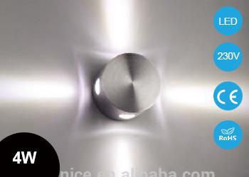 Cina piccola parete europea leggera principale rotonda del pannello di stile di alto potere 4W su giù le luci 3000K in vendita