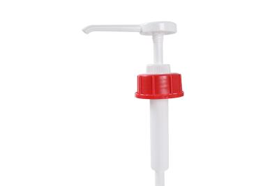 Chine La pompe en plastique rouge de distributeur de sauce à ketchup de la fermeture 15cc 30cc d'UKR30 57mm de chapardent la conception de fermeture de preuve à vendre