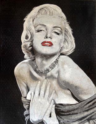China Met de hand gemaakte van de het Mozaïekkunst van Marilyn Monroe van het de Patronenglas van de het Mozaïektegel de Kunstspiegel voor Muurschilderij Te koop