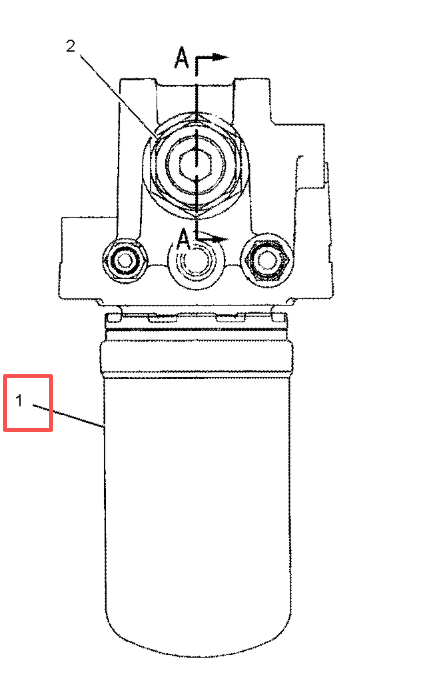 C.A.T Excavator Swing Motor Group installation diagram showing fuel transfer pump location