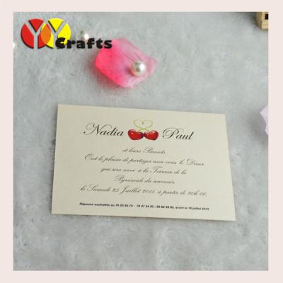 中国 カスタマイズされるカスタマイズされた結婚 RSVP カード金属ペーパーを印刷してカードありがとう 販売のため