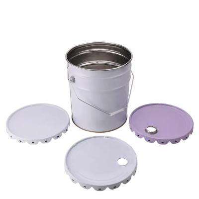 China UN-Klassifizierte 5 Gallonen Metalltrommeln mit Blütenkanten, Deckel und Auslass zu verkaufen
