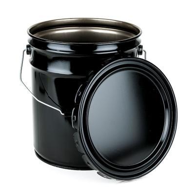 Cina 5 galloni di Acciaio Nero Crimp Cover Bucket in vendita