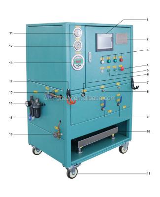 China 1-Stage R410a Refrigerant Recovery Filling Split Charging Machine R134a R22 Freon Recovery Recharge Machine for sale