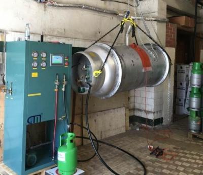 China 1-Stage R410a Refrigerant Recovery Filling Split Charging Machine R134a R22 Freon Recovery Recharge Machine for sale