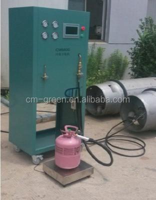 China 1-Stage R410a Refrigerant Recovery Filling Split Charging Machine R134a R22 Freon Recovery Recharge Machine for sale