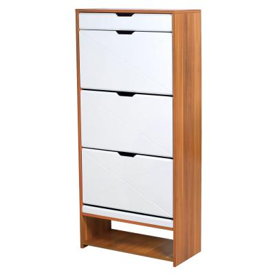 Cina Colore di legno solido rivestente di ferro W63xD30xH147cm di legno del tek del Governo della scarpa del supporto in vendita