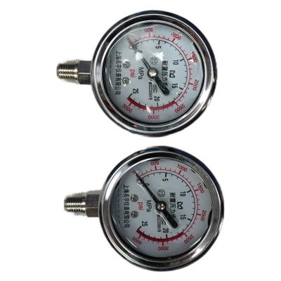 China Pressure gauge on high-pressure water pump, pressure gauge 25Mpaya, pressure display range for sale