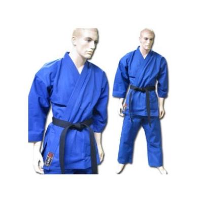 Cina Uniforme blu di karatè di GI del kimono di karatè del collo a V con il logo su misura in vendita