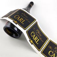 Quality Luxury Leather Sticker Red Wine Self-adhesive Label Wine Bottle Waterproof Vinyl Packaging Label for sale