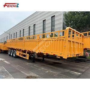 China Manufacture Livestock New High Quality Side Wall Semi Trailer Axles Type 3 Axles 60 Tons Car Carrier Fence Semi Trailer for sale