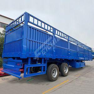 China Factory Direct Sale 2 Axles Customized Fence Trailer 40-60 Tons Fence Stake Cargo Semi Trailer at Low Price for sale