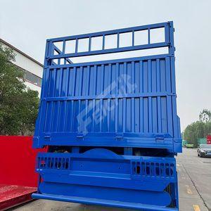 China Feichi Fence Semi Trailer 2 Axles 40 Tons Stake Fence Cargo Animal Customizable Semi Trailer Dry Bulk Cargo Semi Trailer for sale