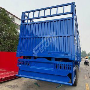 China Good Price 2 Axle Livestock Cattle Transport Semi-Trailer High Fence Side Wall Fence Goods Warehouse Railing Board for Sale for sale