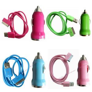 China 5V de Lader van de iPhoneauto van de autolader, met Kabel, Verschillende Kleur Te koop
