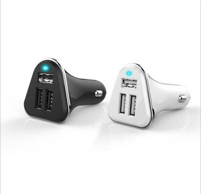 China Hoge snelheid 3 USB-de Lader van de havens5.2a Auto voor iPhone en iPad kleurrijke oppervlakte Te koop
