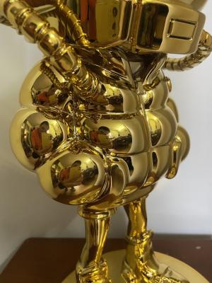 Cina Lo spazio Cat Sculpture Hand Handled Mirror del plexiglass ha placcato in vendita