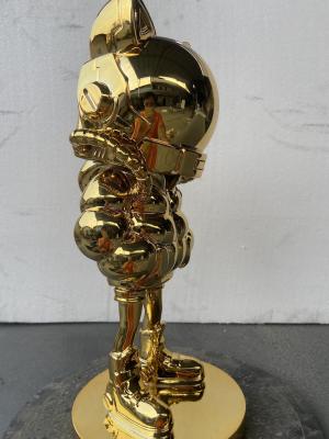 Cina Lo spazio Cat Sculpture Hand Handled Mirror del plexiglass ha placcato in vendita