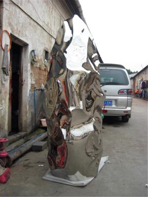 China 316 Polished Metal Art Sculptures Outdoor Decorative Stone 2500 Mm for sale