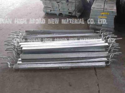 중국 플러시 마운트 알루미늄 안오드 소립 막대기 삽입구 해안 카토드 보호 구조의 기하학적 모양에 더 적합하고 저항에 더 적은 영향을 미칩니다 판매용