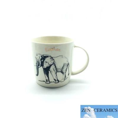 Chine Le café en céramique de taille animale mignonne de 88mm attaque 10oz FDA certifié à vendre