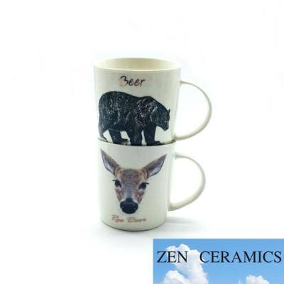 Chine Le café en céramique de taille animale mignonne de 88mm attaque 10oz FDA certifié à vendre