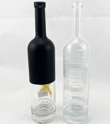 China 200ml 375ml 500ml 750ml 1000ml Vidro Liquor Vinho garrafa de uísque com logotipo personalizado à venda