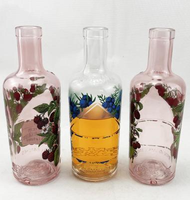 China 700 ml 750 ml 500 ml 1 litro garrafa de vinho de vidro transparente personalizada com logotipo personalizado à venda