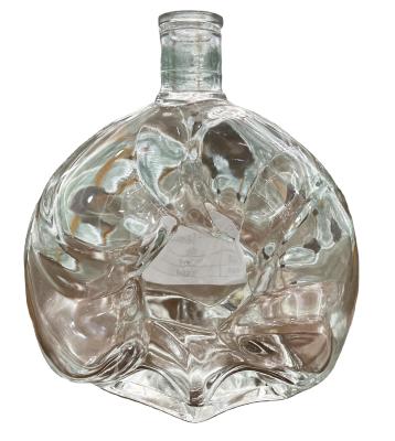 China 500 ml 700 ml 750 ml garrafas de vidro de vodka de pedra com superfície de estampação a quente à venda